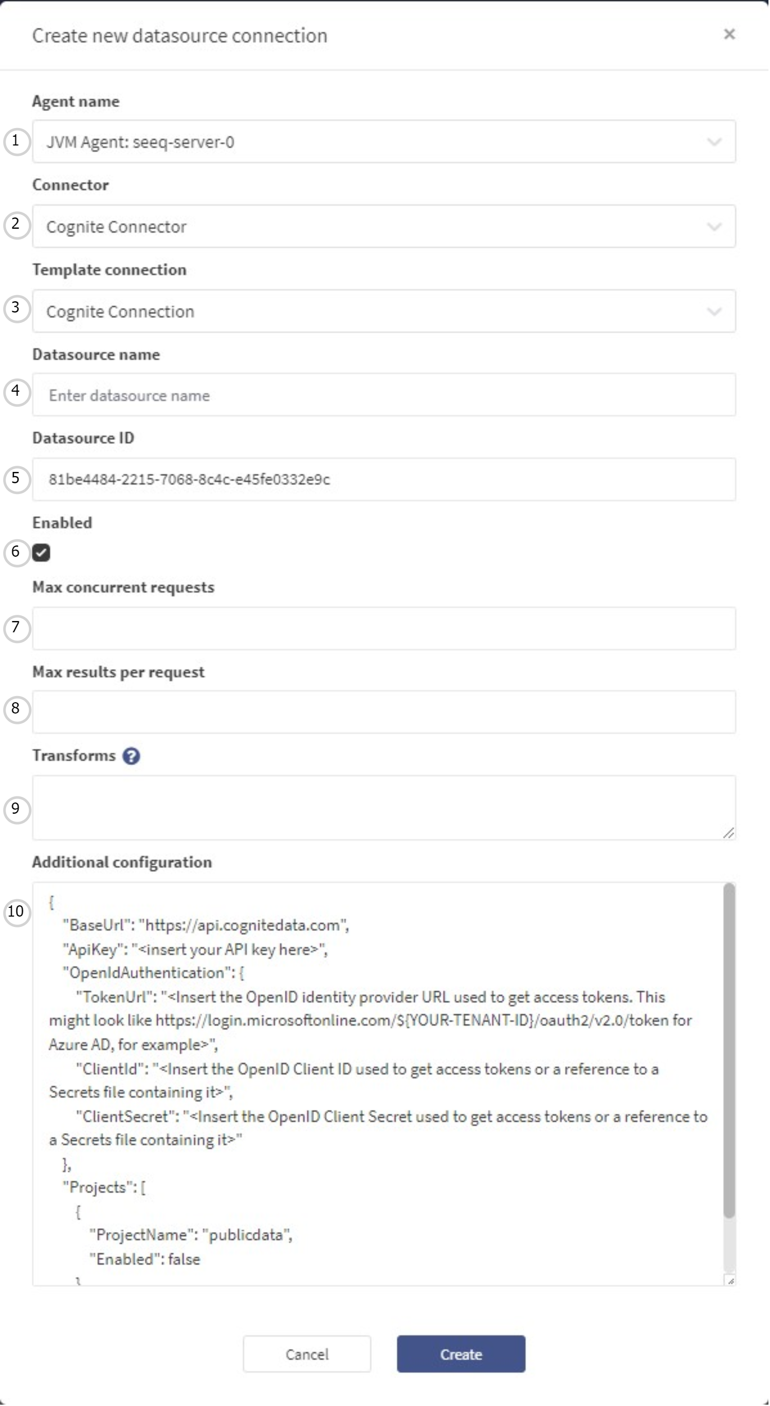 Managing Datasources